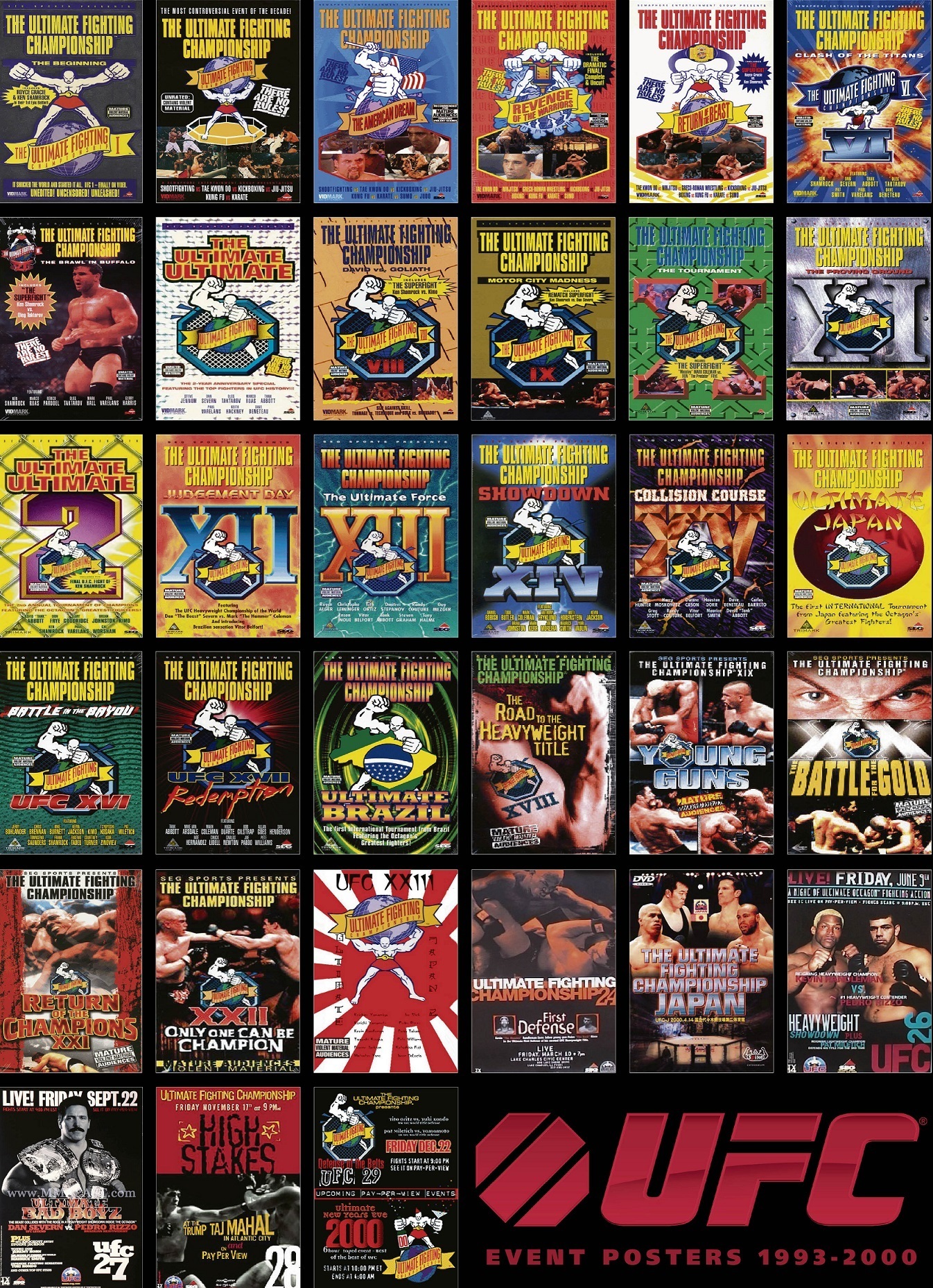 PHOTO GALLERY | The Evolution of UFC Posters 1993 - 2013 (Full ...