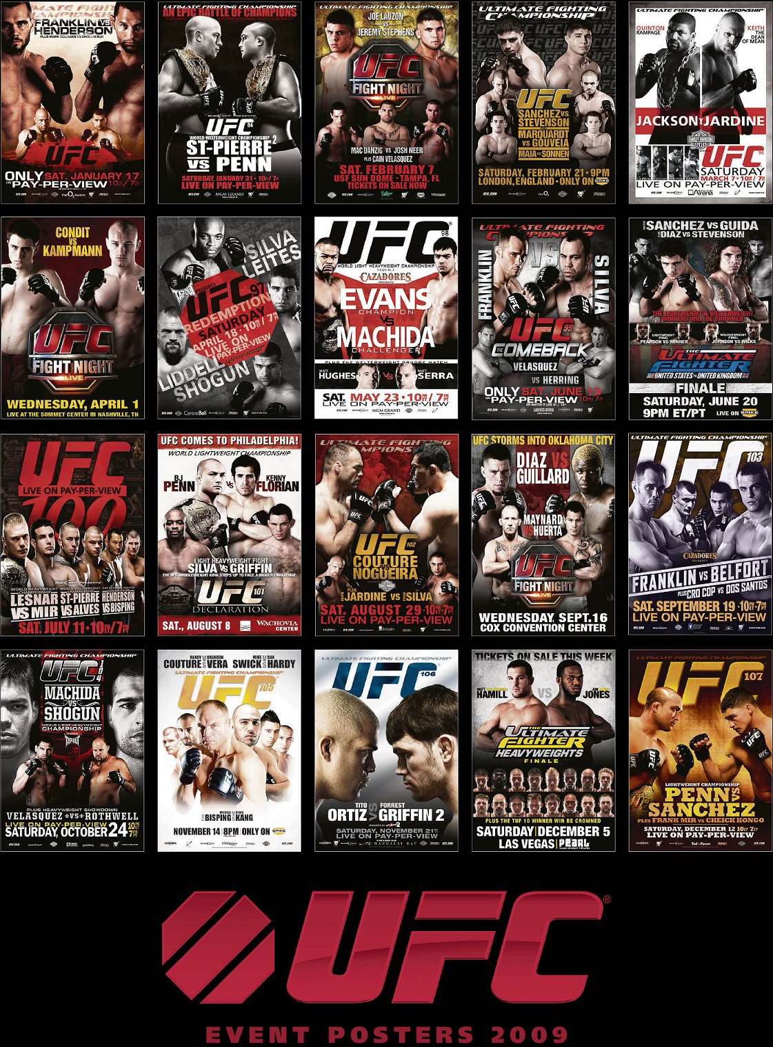 PHOTO GALLERY | The Evolution of UFC Posters 1993 - 2013 (Full ...
