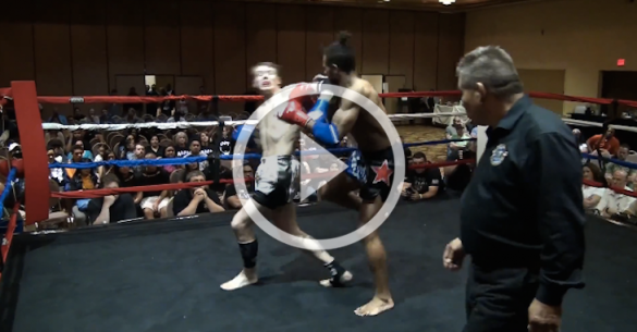 WALK OFF KO! Fighter Drops Opponent With Vicious Spinning Elbow ...