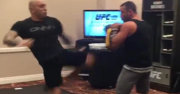 WATCH! Joe Rogan Packs some Serious Power in His Kicks | BJPenn.com