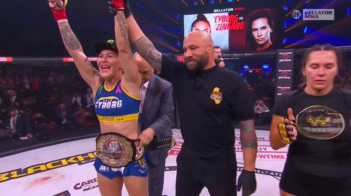 MMA community reacts after Cris Cyborg stops Cat Zingano at Bellator ...