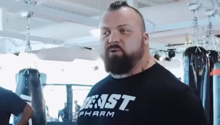 Video | Strongman Eddie Hall breaks Alex Pereira’s punch record after ...