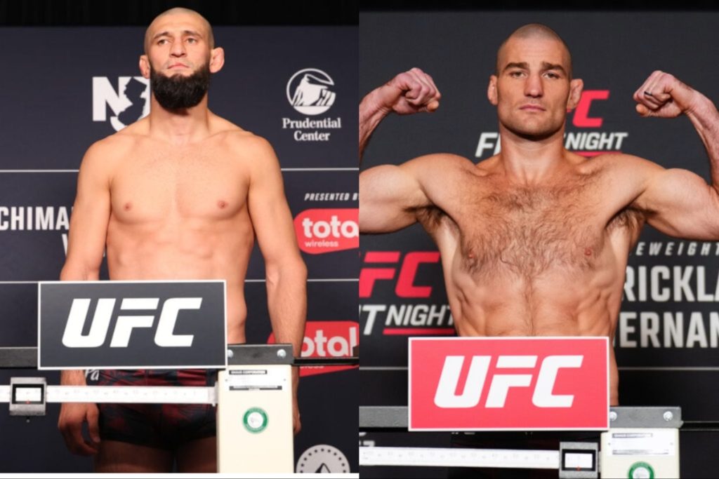 UFC 328 weigh-in results: Khamzat Chimaev and Sean Strickland make ...