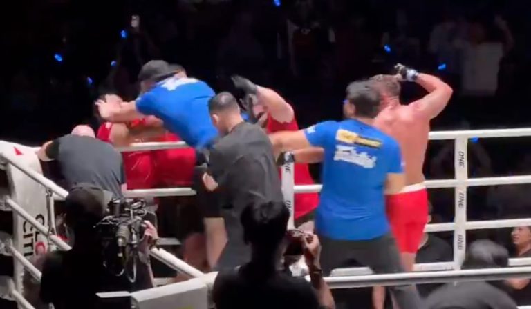 VIDEO | Wild brawl breaks out after ONE Championship heavyweight title ...