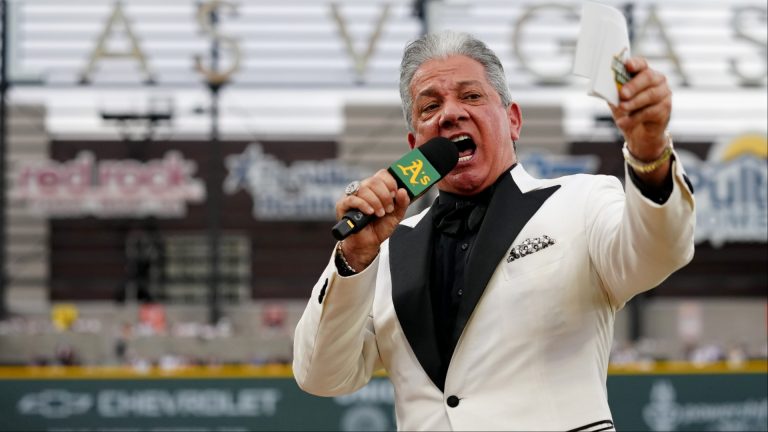 VIDEO | Bruce Buffer announces starting lineups at Las Vegas' first MLB ...